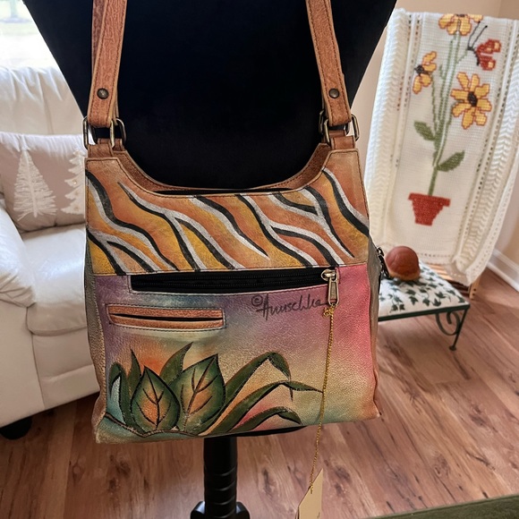 Anuschka | Bags | Anushka Hand Painted Leather Purse With Matching ...